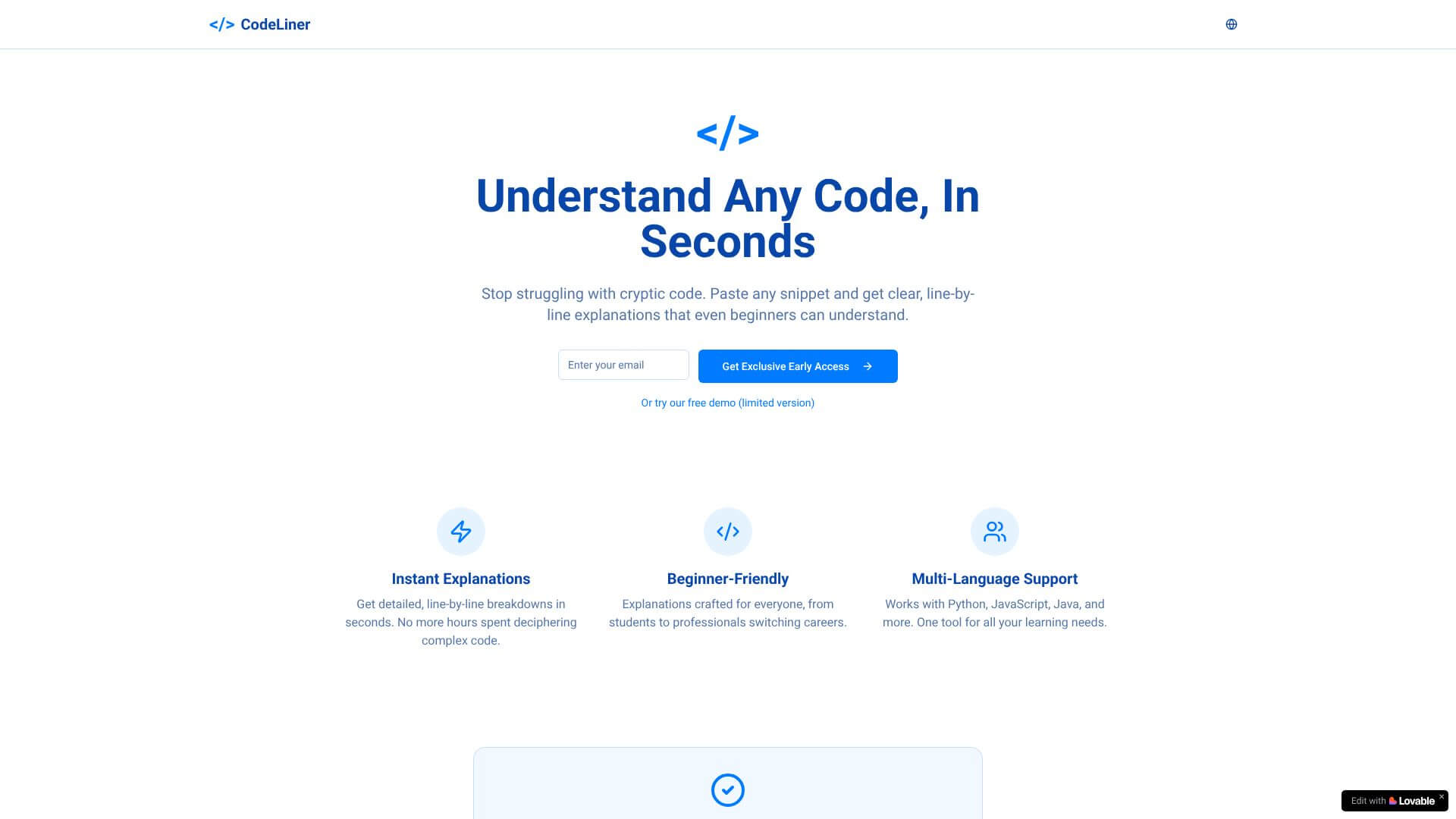 CodeLiner - AI Tool Features, Use Cases & Review | AIapps